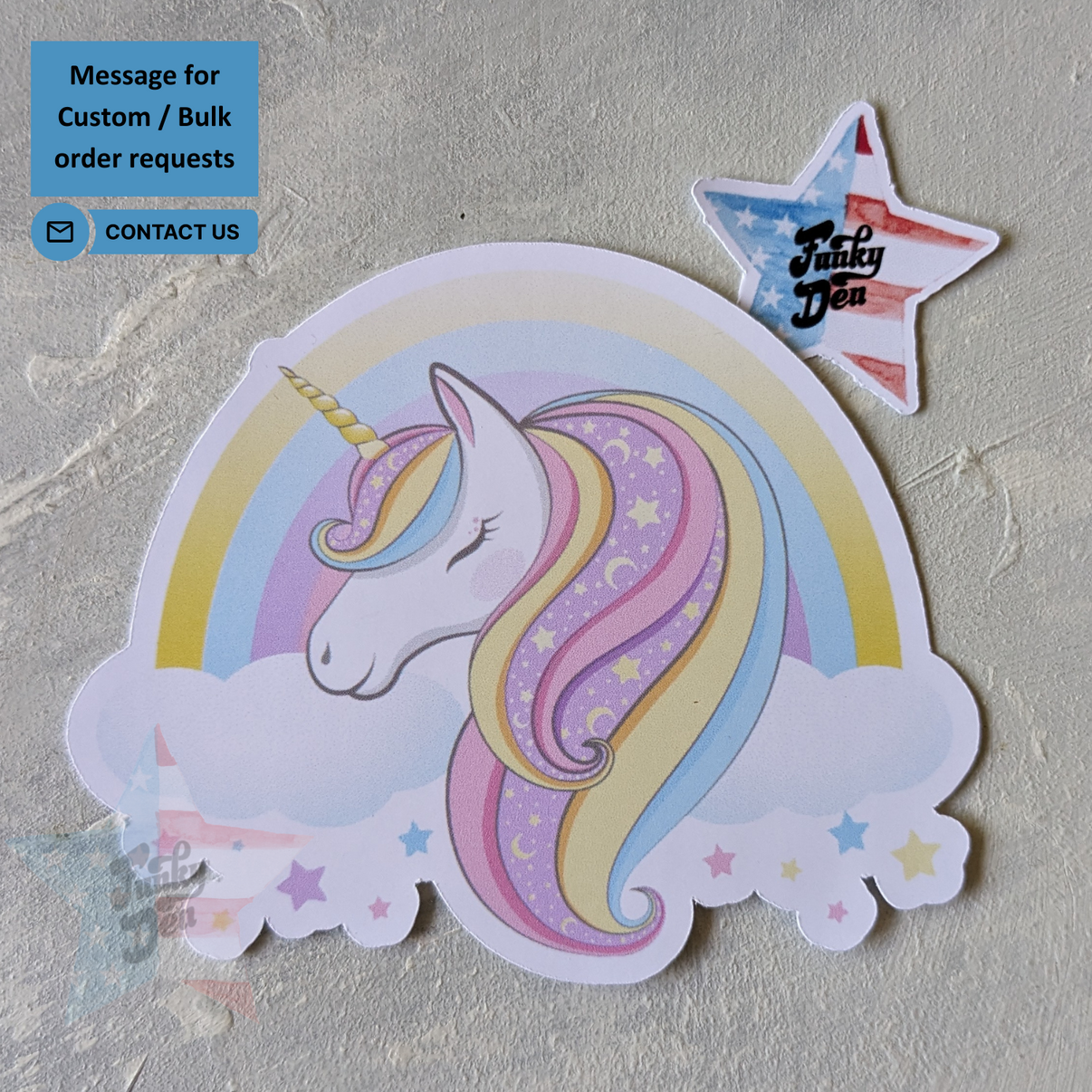 Unicorn Waterproof Sticker Label - For Waterbottle, Notepad, Planner ...